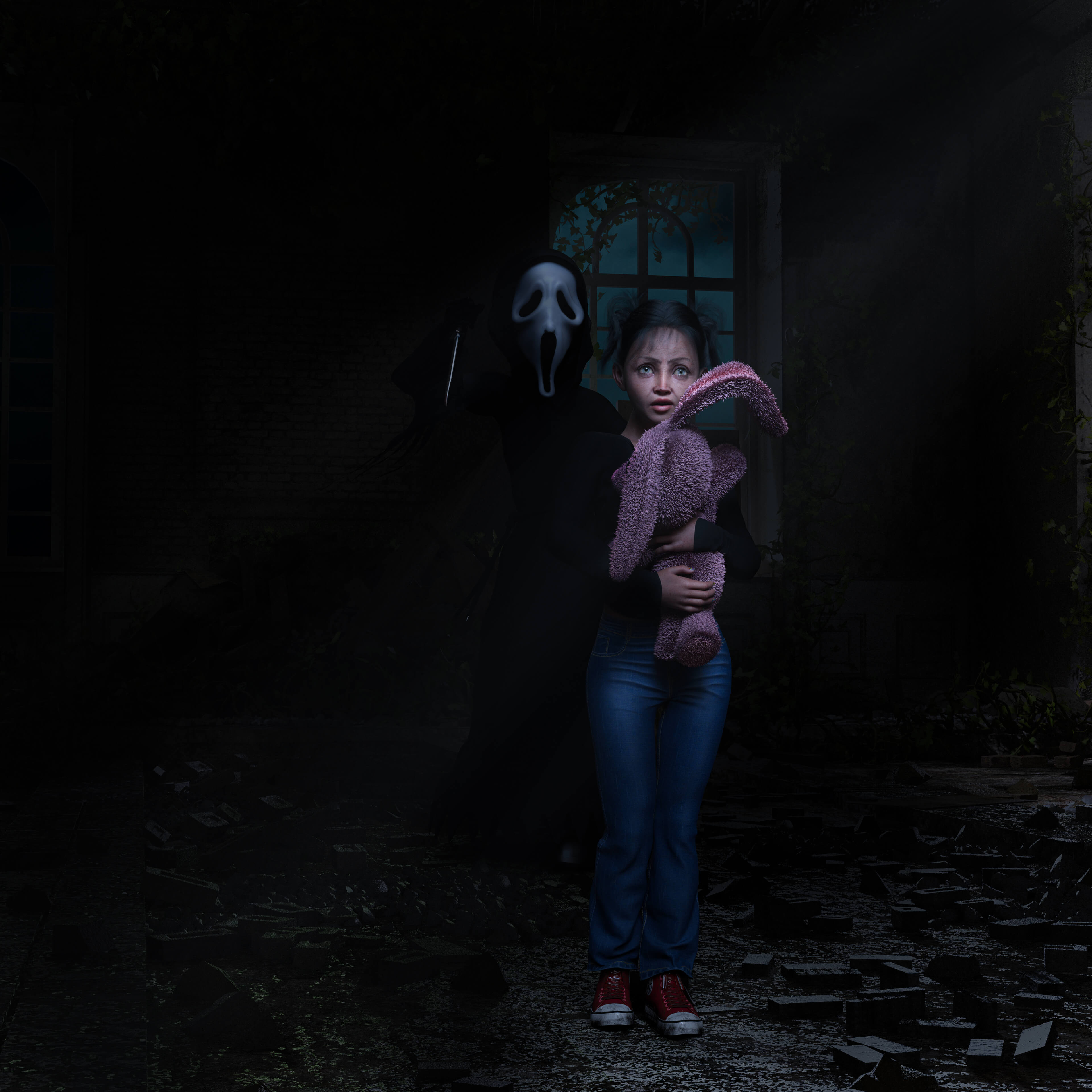 Spooky 3D Render, Digital Art by Drina