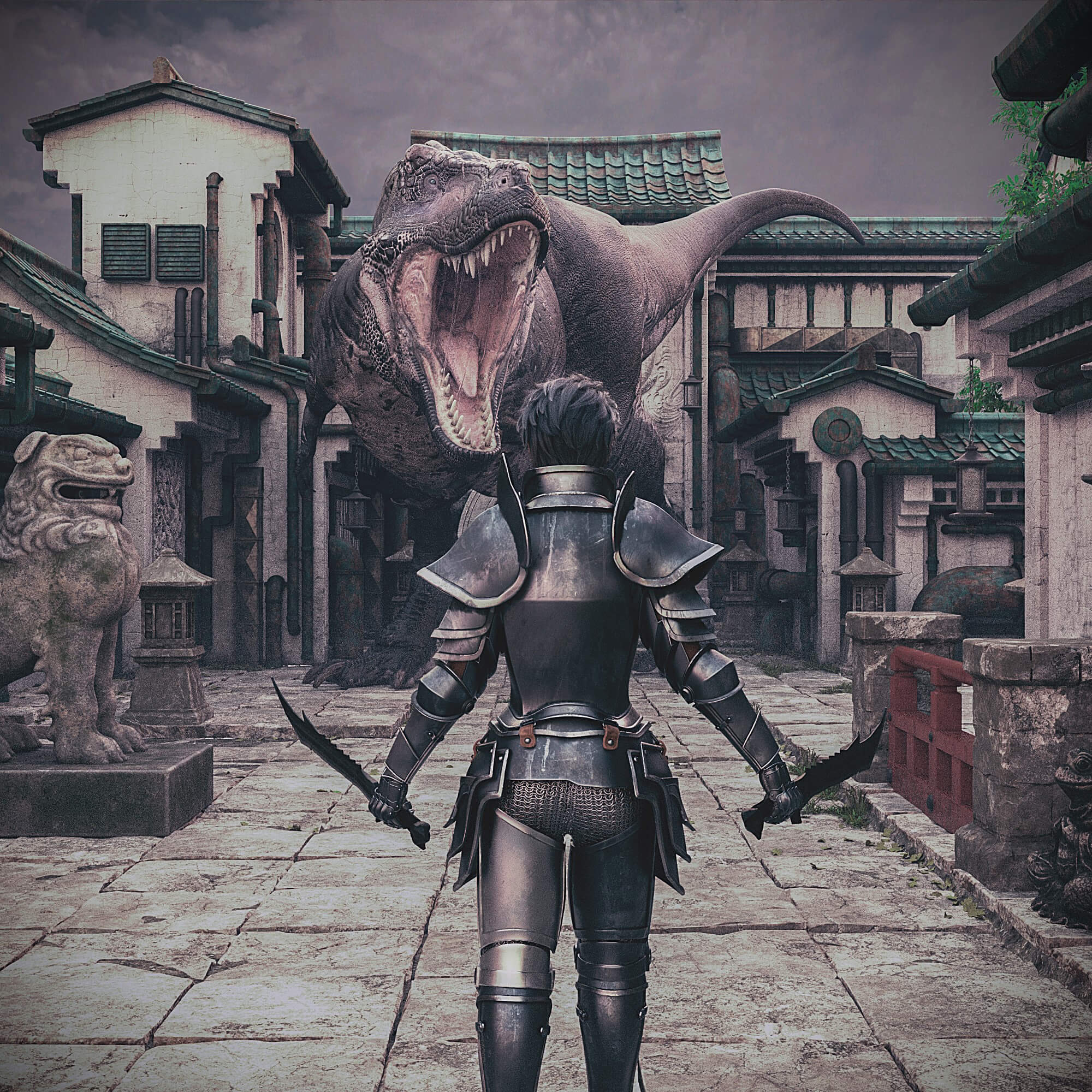 T-Rex 3D Render, Digital Art by Drina