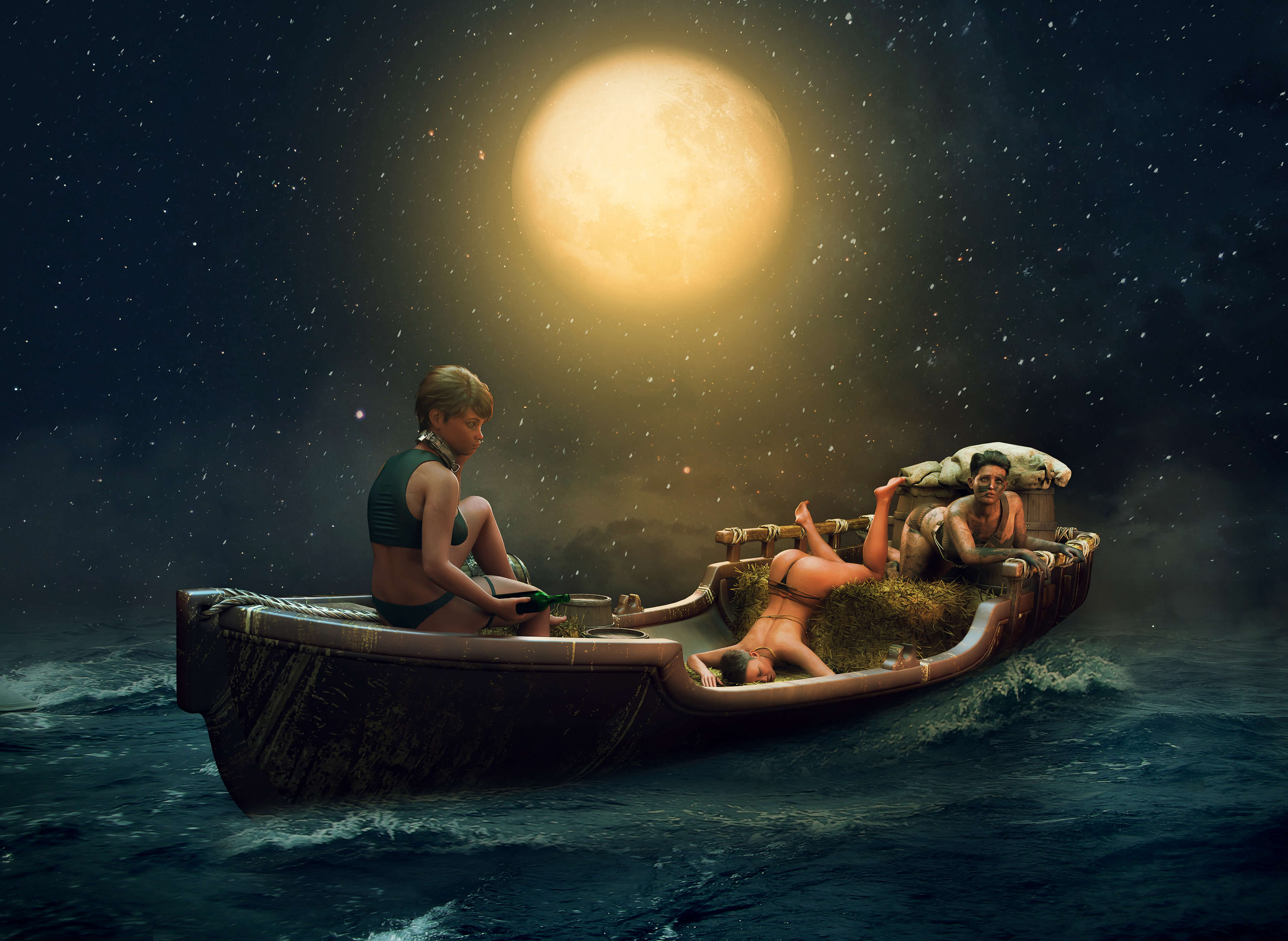 To Survive 3D Render, Digital Art by Drina