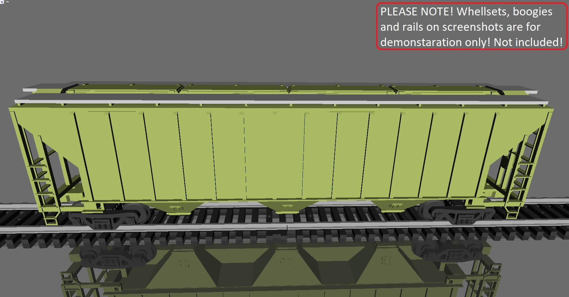3-Bay Covered Hopper Printable Model in H0 Scale by DriverUA