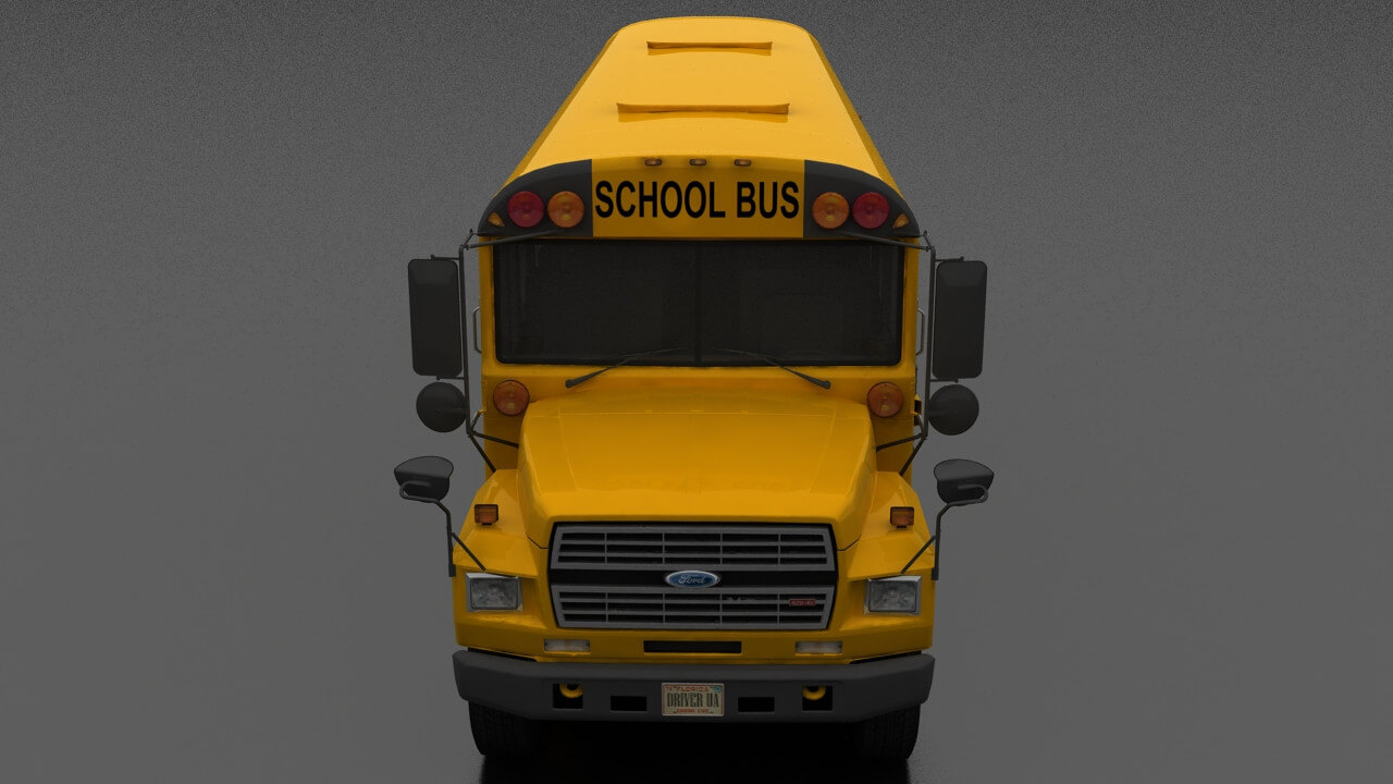 Ford B-Series B-800 School Bus 1985 3D Model by DriverUA