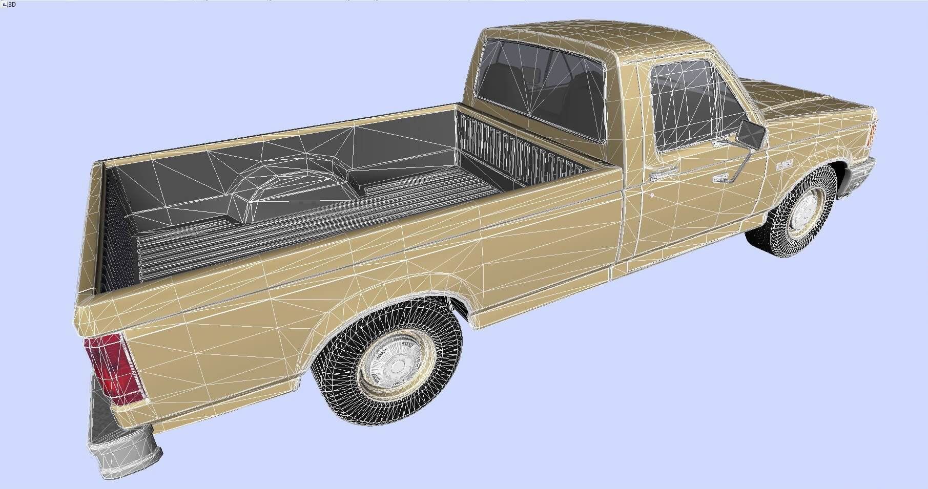 Ford F-150 Custom Pickup Regular Cab 1987 3D Model by DriverUA