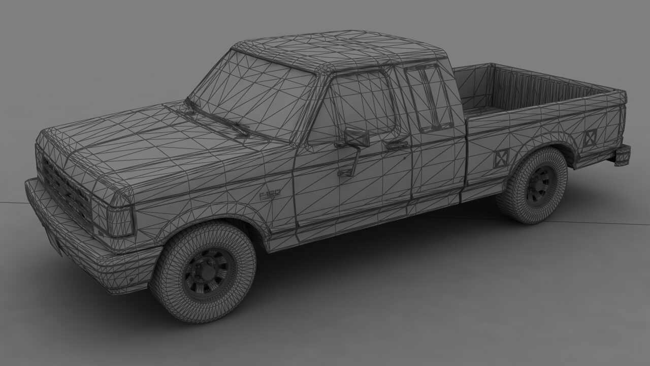 Ford F-150 XLT Lariat Pickup SuperCab 1987 3D Model by DriverUA