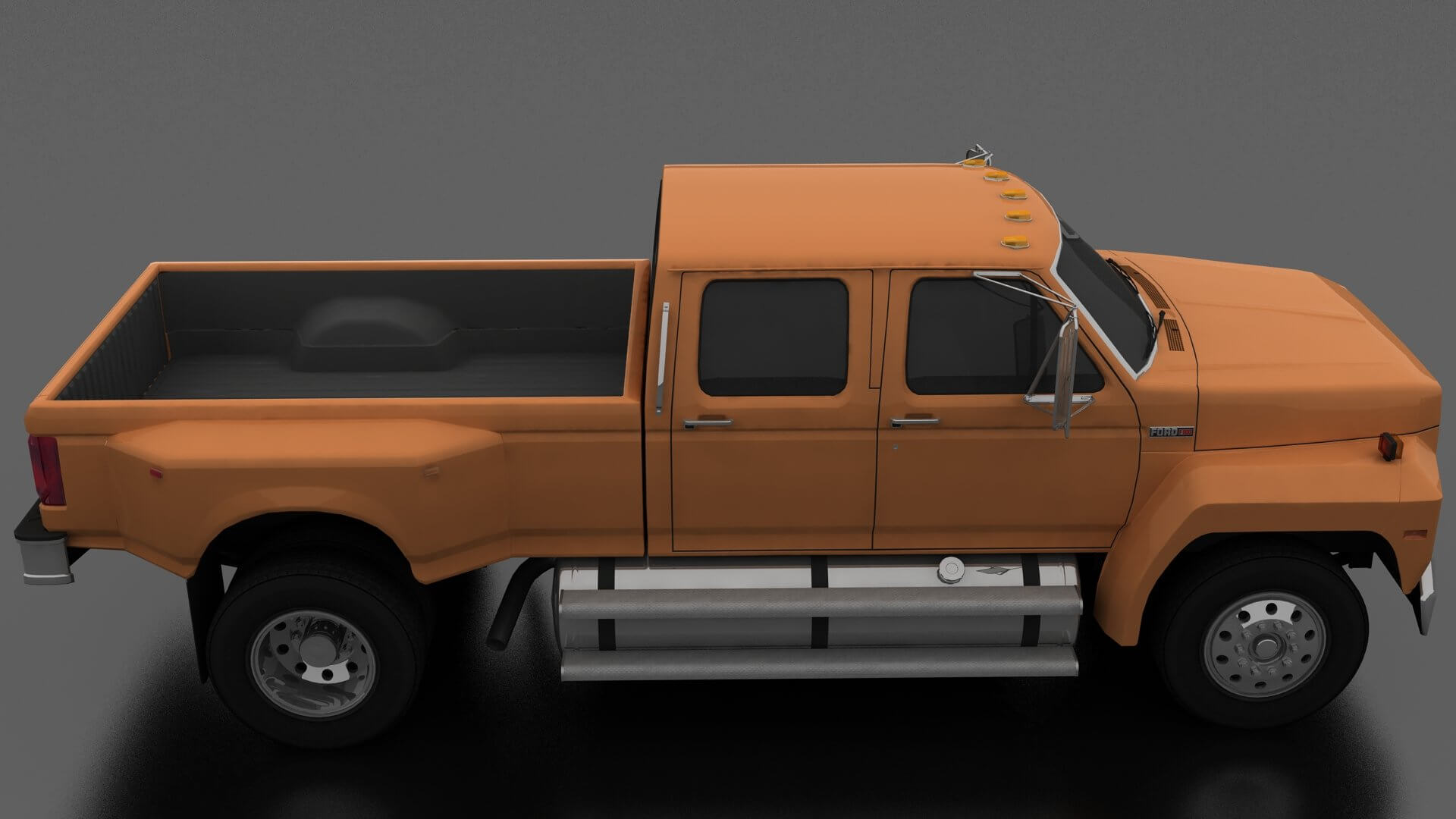 Ford F-800 CrewCab Customized Pickup Truck 1985 3D Model by DriverUA
