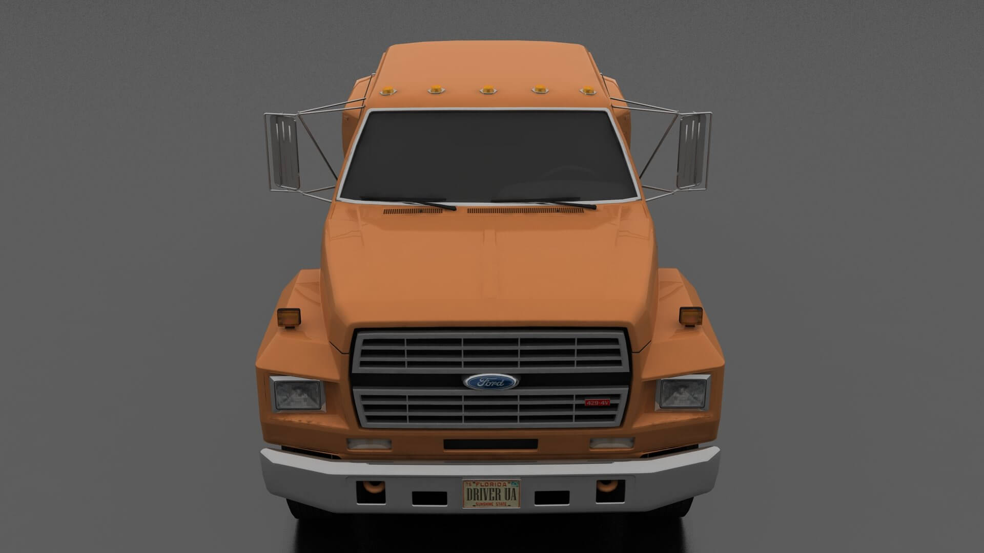 Ford F-800 CrewCab Customized Pickup Truck 1985 3D Model by DriverUA