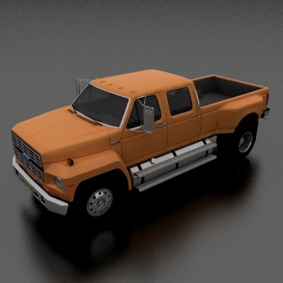 Ford F-800 CrewCab Customized Pickup Truck 1985 3D Model by DriverUA