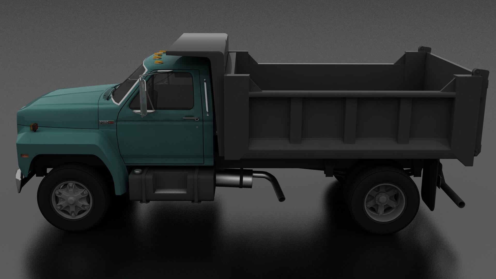 Ford F-800 Dump Truck 1980 3D Model by DriverUA