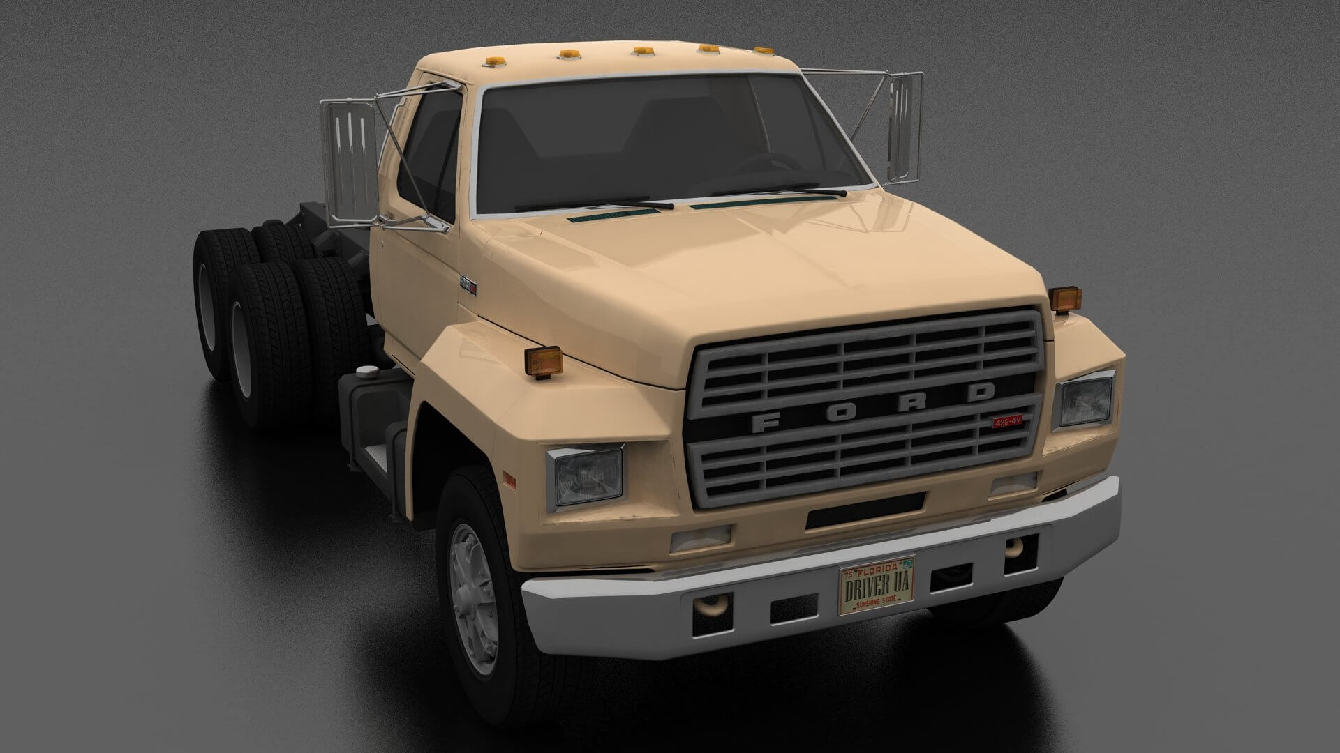 Ford F-800 Truck Chassis Tandem Axle 1980 3D Model by DriverUA