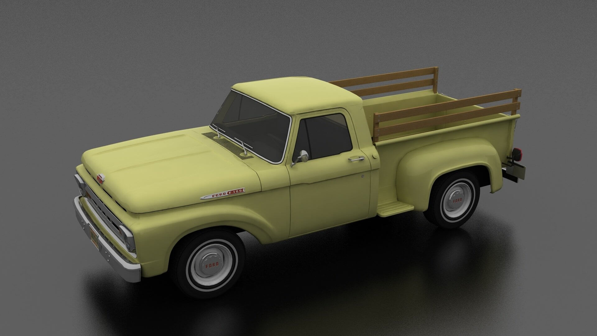 Ford F-Series F-100 Flareside Pickup 1961 3D Model by DriverUA