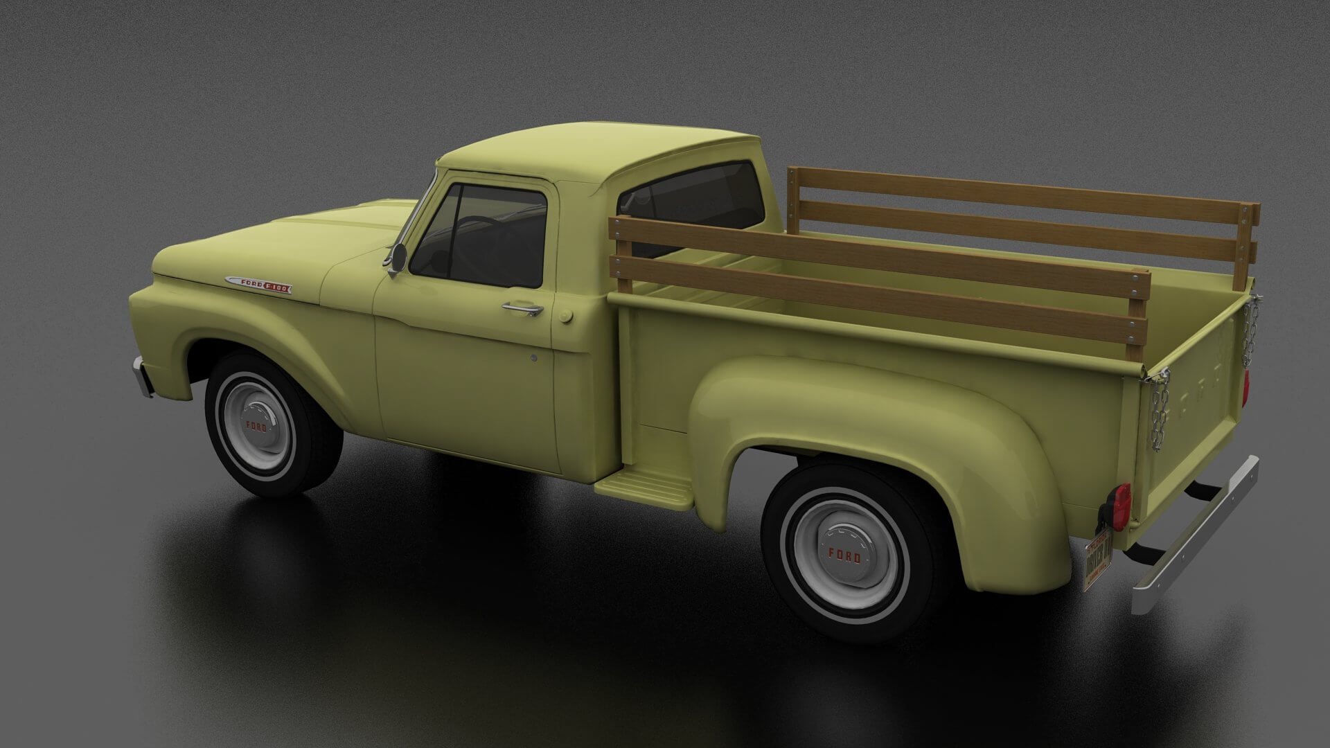 Ford F-Series F-100 Flareside Pickup 1961 3D Model by DriverUA