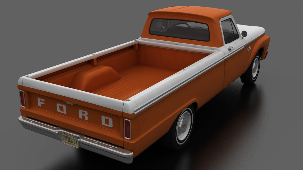 Ford F-Series F-100 Styleside Pickup 3D Model by DriverUA
