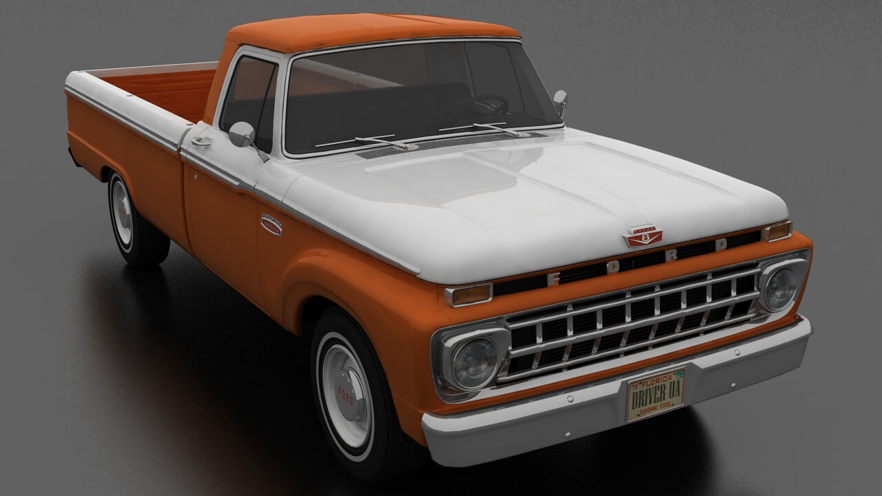 Ford F-Series F-100 Styleside Pickup 3D Model by DriverUA