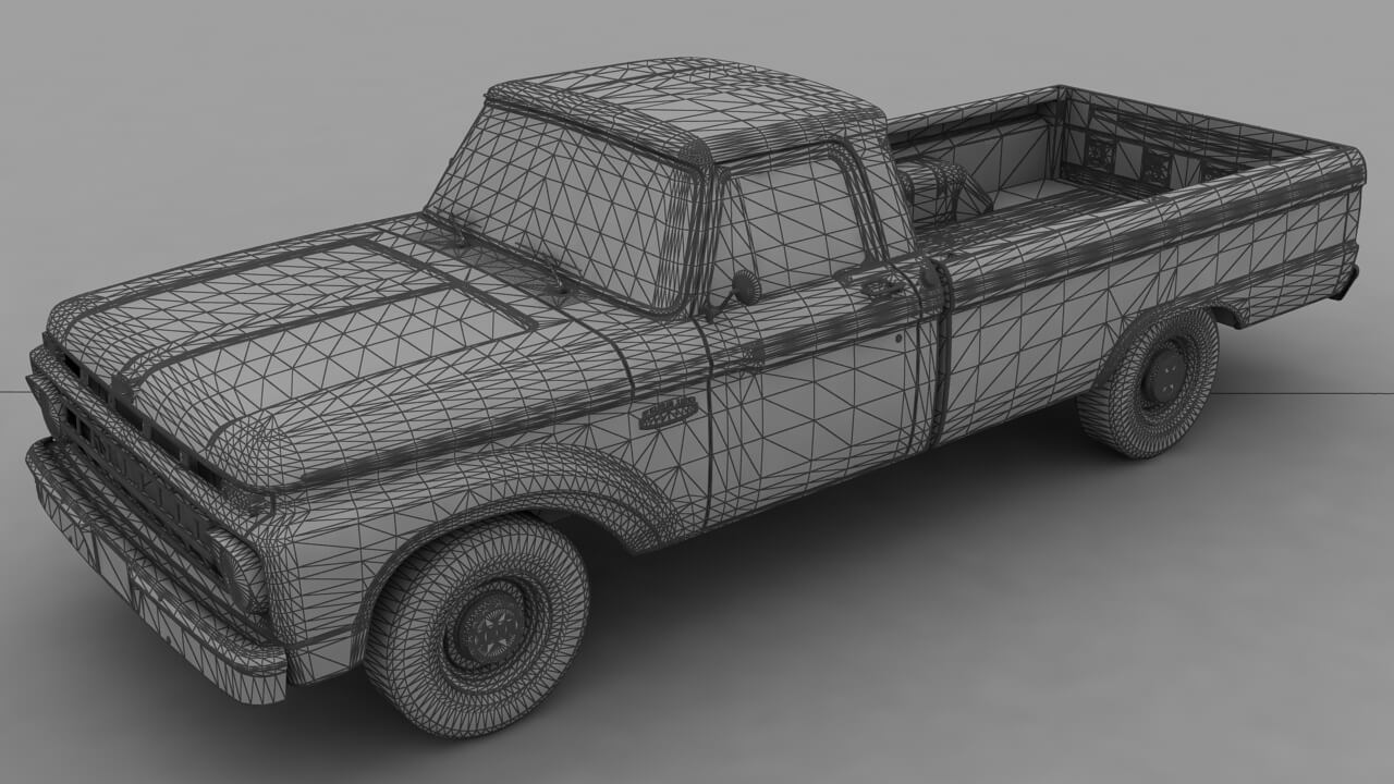 Ford F-Series F-100 Styleside Pickup 3D Model by DriverUA