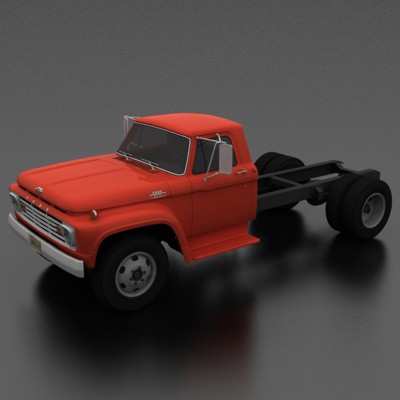 Ford F-Series F-600 Truck Chassis 1963 3D Model by DriverUA