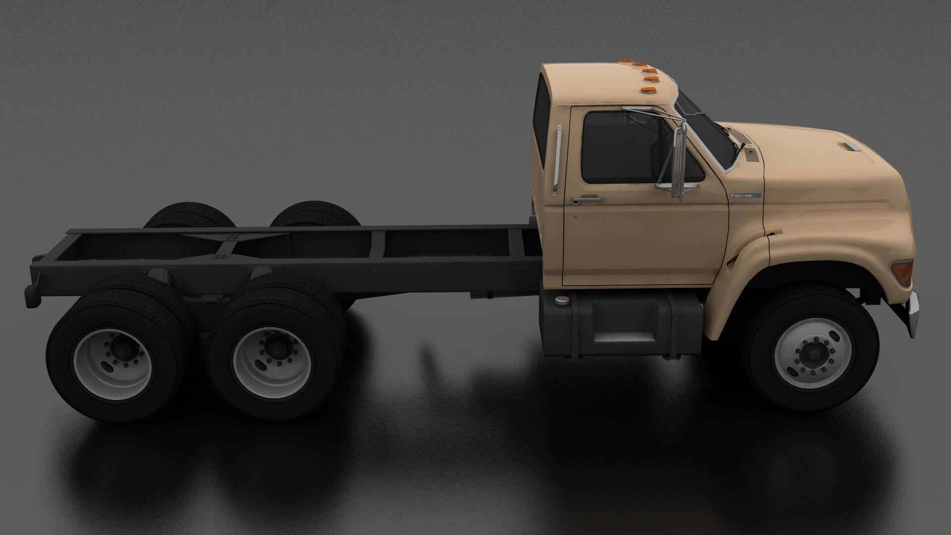 Ford F-Series FT-900 Truck Chassis Tandem Axle 1995 3D Model by DriverUA