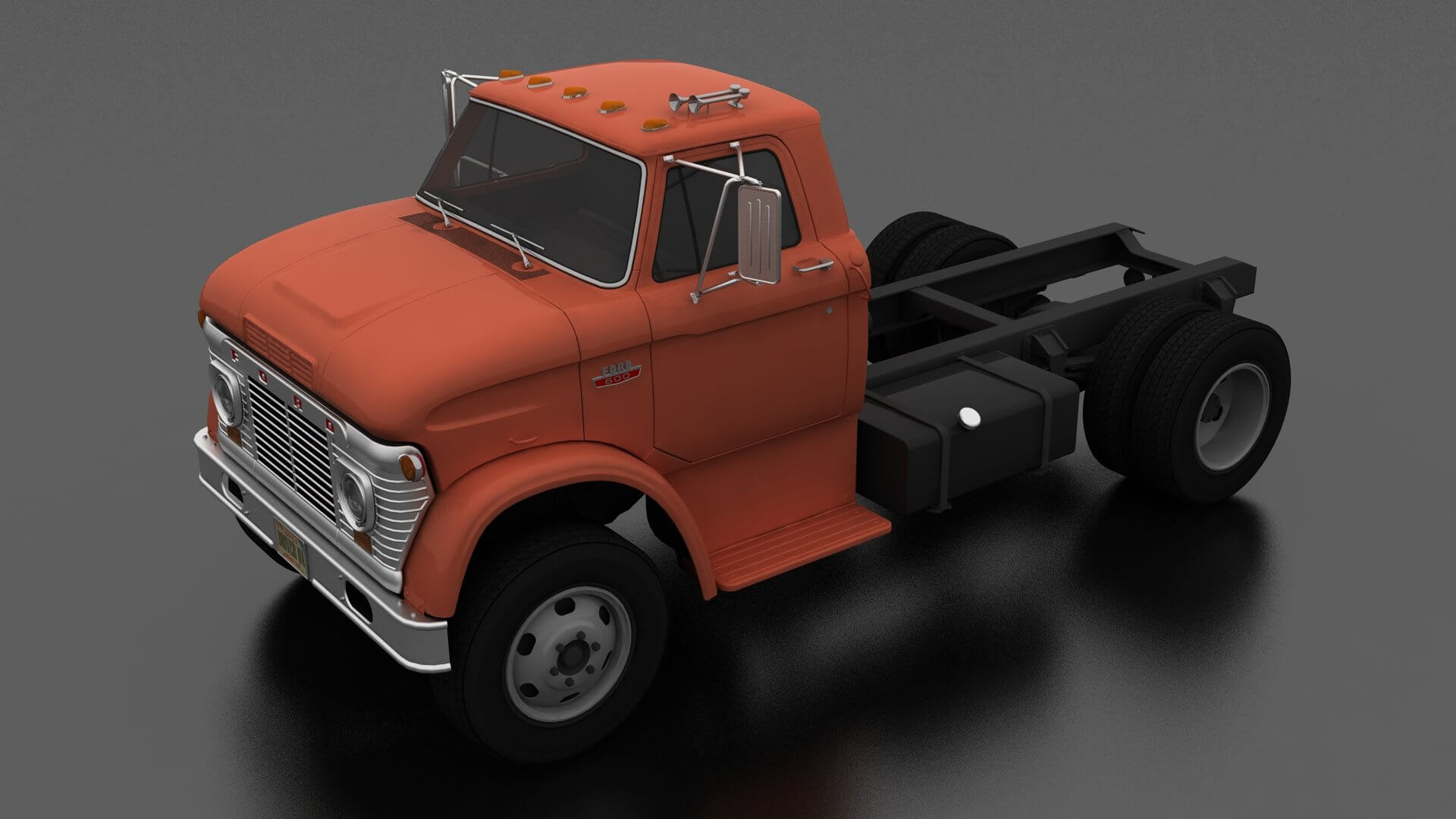 Ford N-Series N-600 Truck Chassis 1963 3D Model by DriverUA