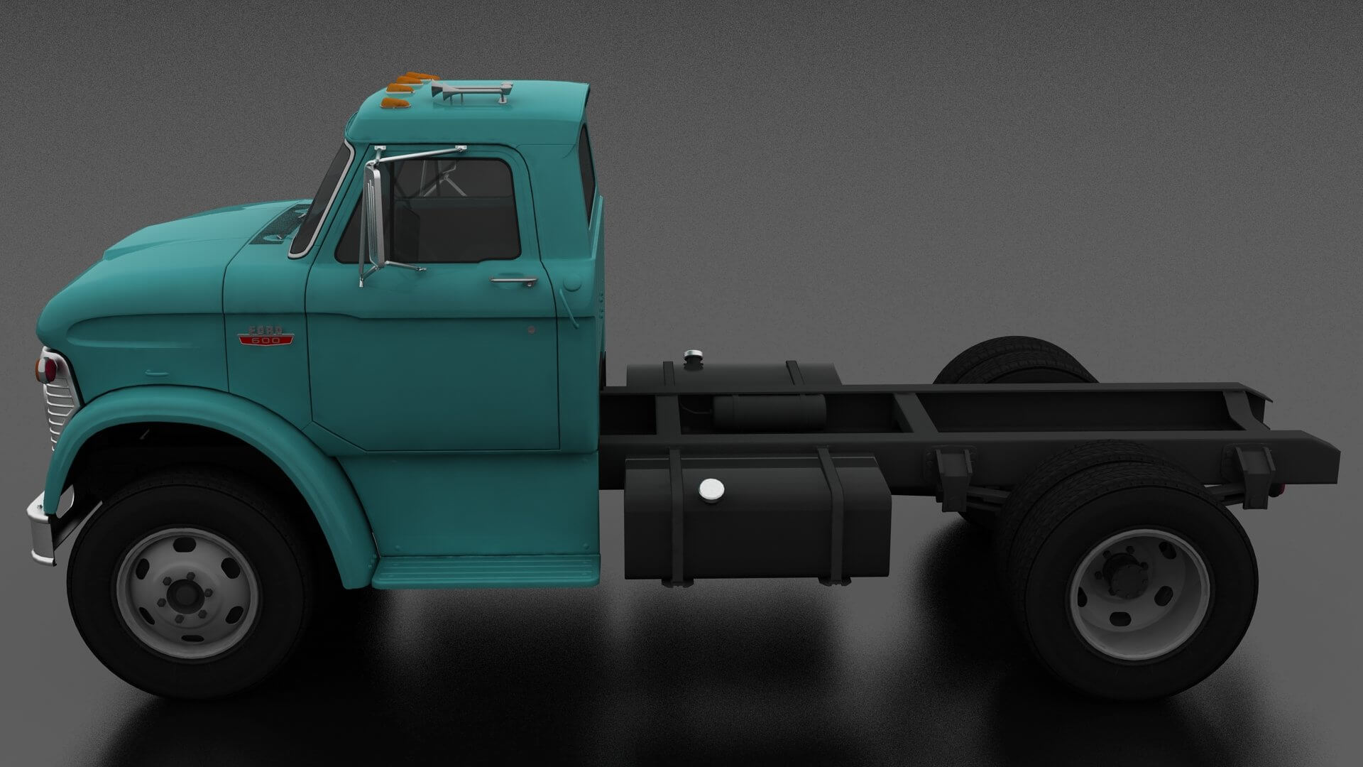 Ford N-Series N-600 Truck Chassis 1966 3D Model by DriverUA