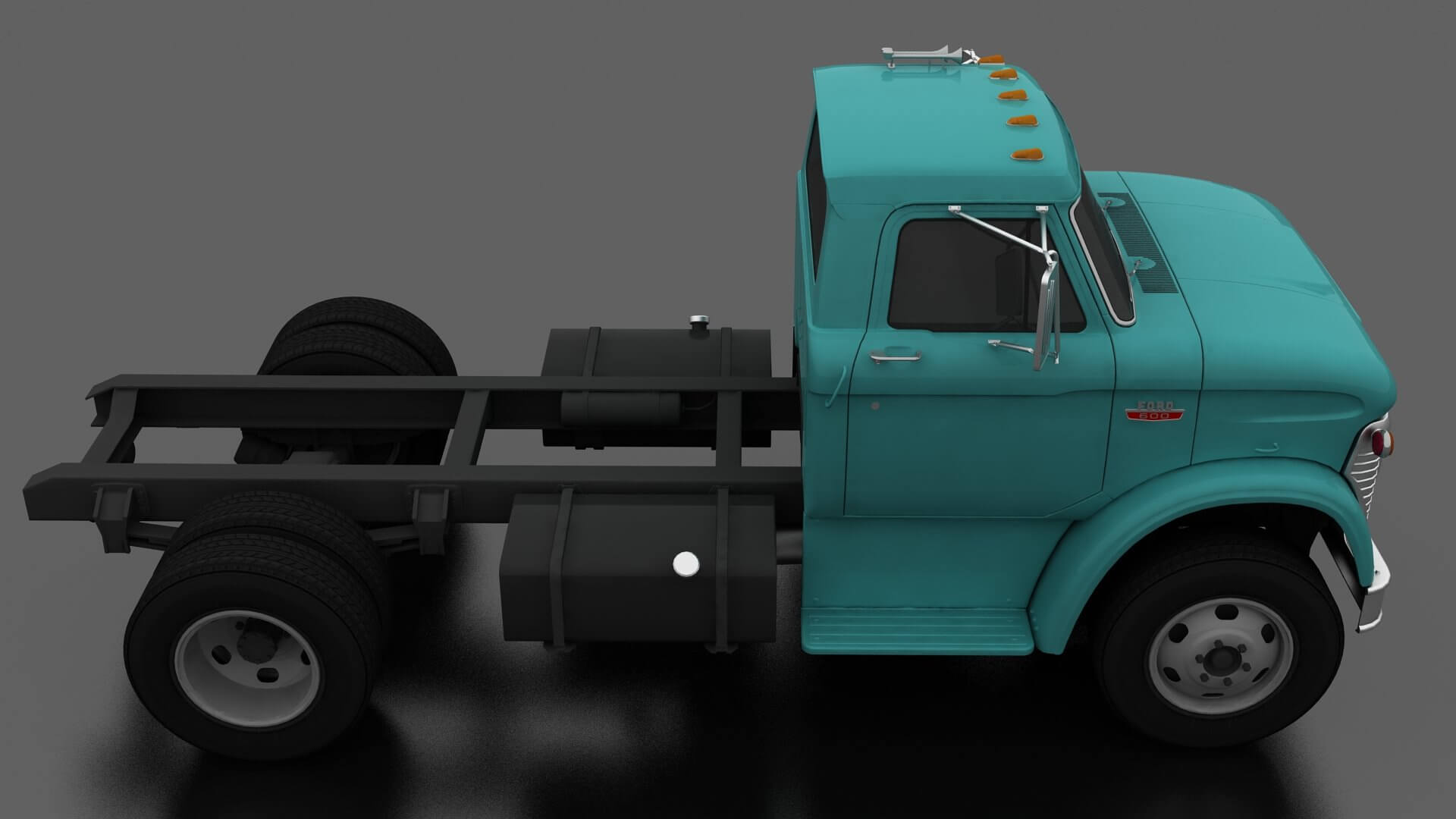 Ford N-Series N-600 Truck Chassis 1966 3D Model by DriverUA