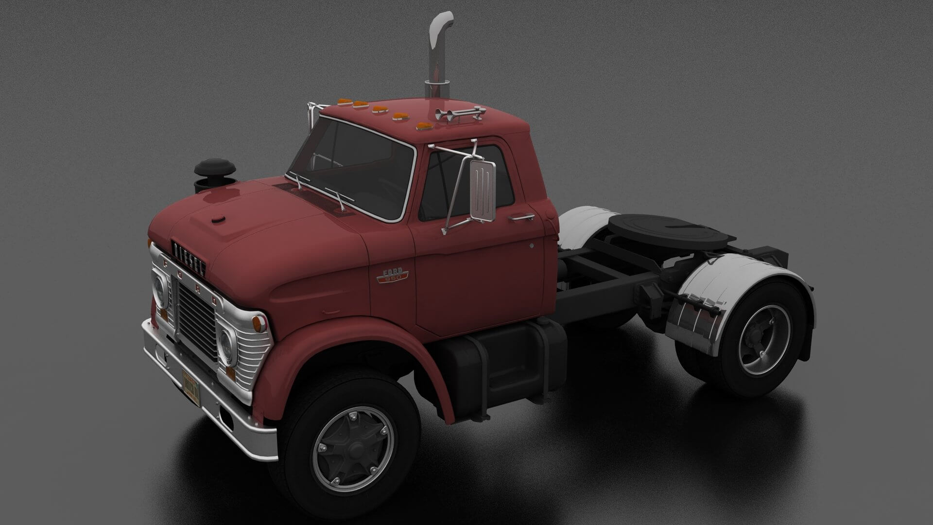 Ford N-Series N-950-D Semi Truck 1963 3D Model by DriverUA