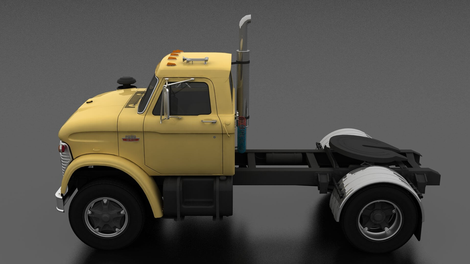 Ford N-Series N-950-D Semi Truck 1966 3D Model by DriverUA