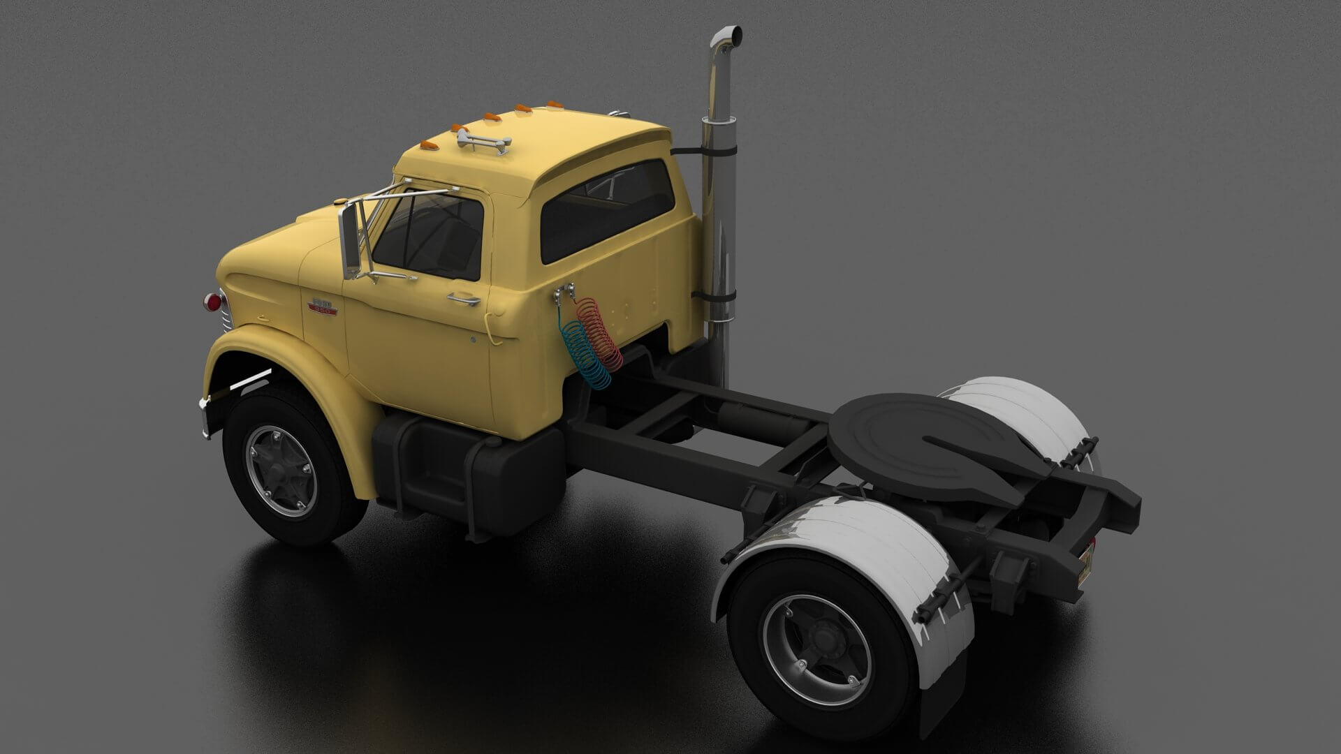 Ford N-Series N-950-D Semi Truck 1966 3D Model by DriverUA