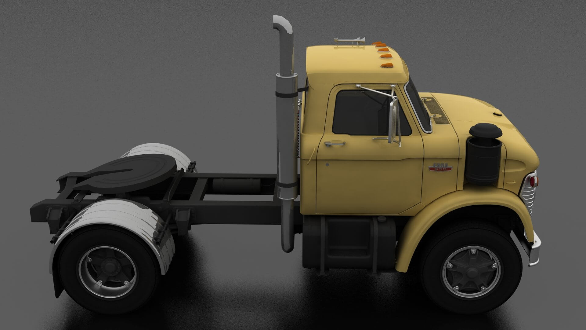 Ford N-Series N-950-D Semi Truck 1966 3D Model by DriverUA