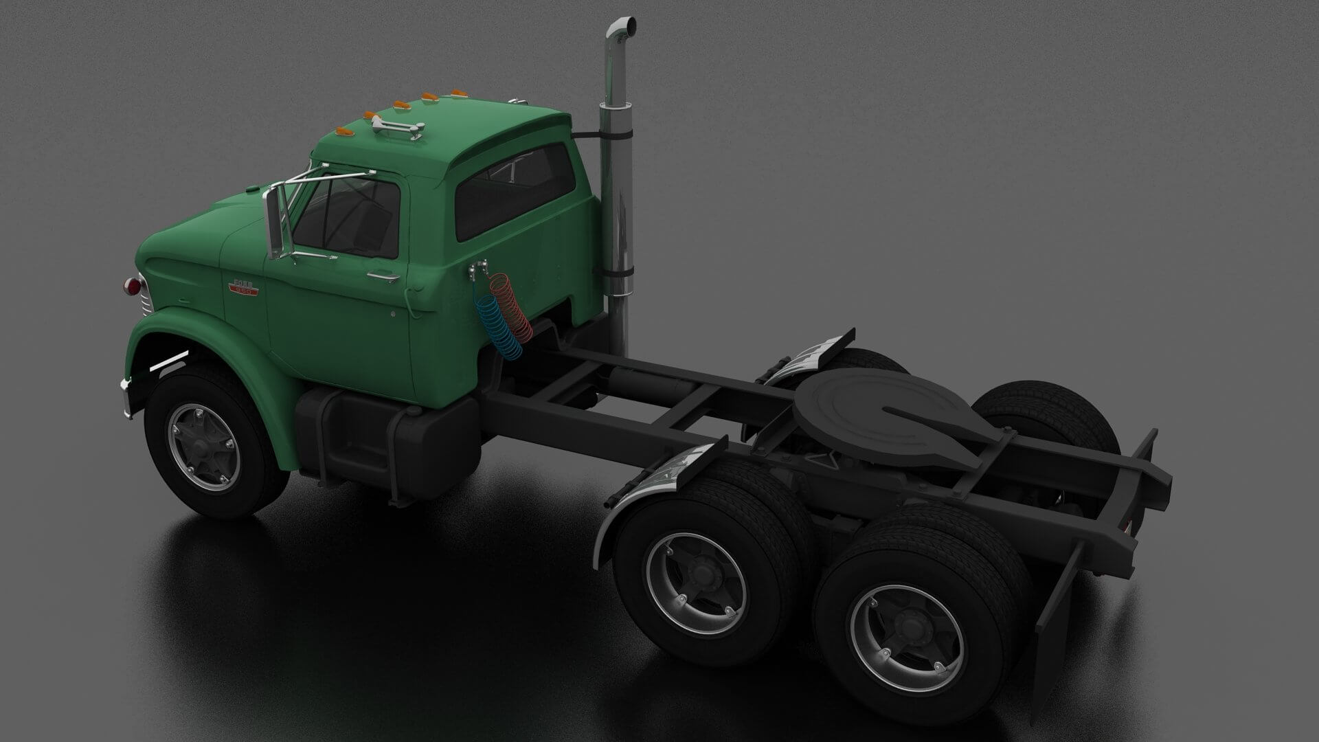 Ford N-Series NT-950-D Semi Truck 1966 3D Model by DriverUA