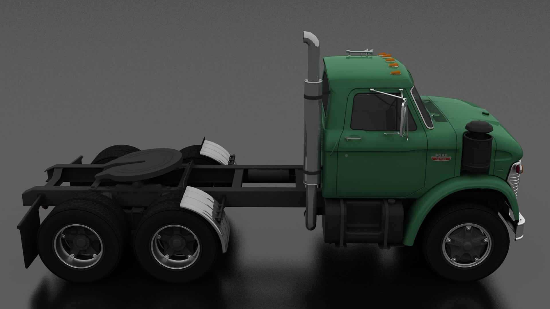 Ford N-Series NT-950-D Semi Truck 1966 3D Model by DriverUA