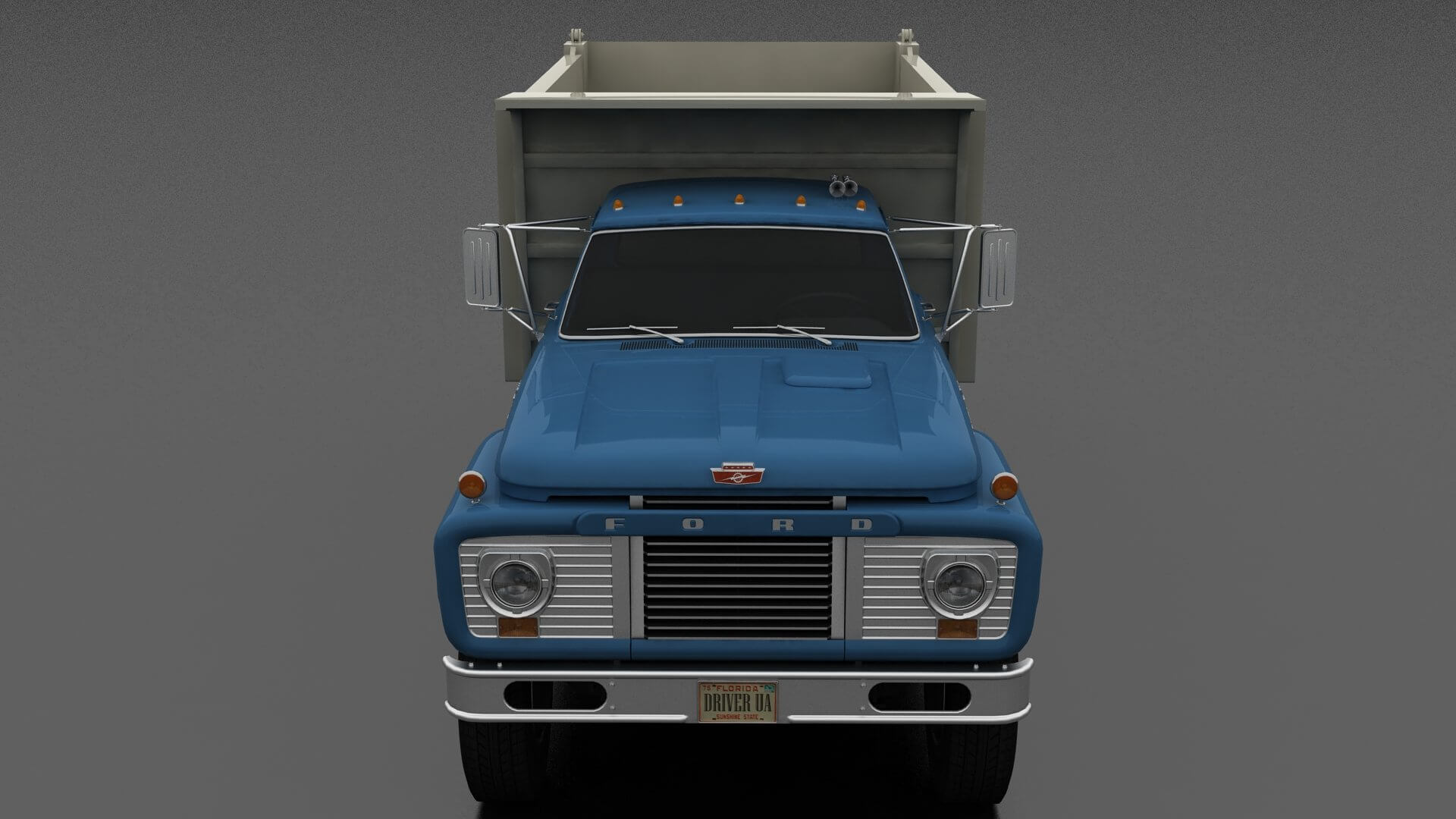 Ford T-Series T-850 Dump Truck 1964 Tandem Axle 3D Model by DriverUA