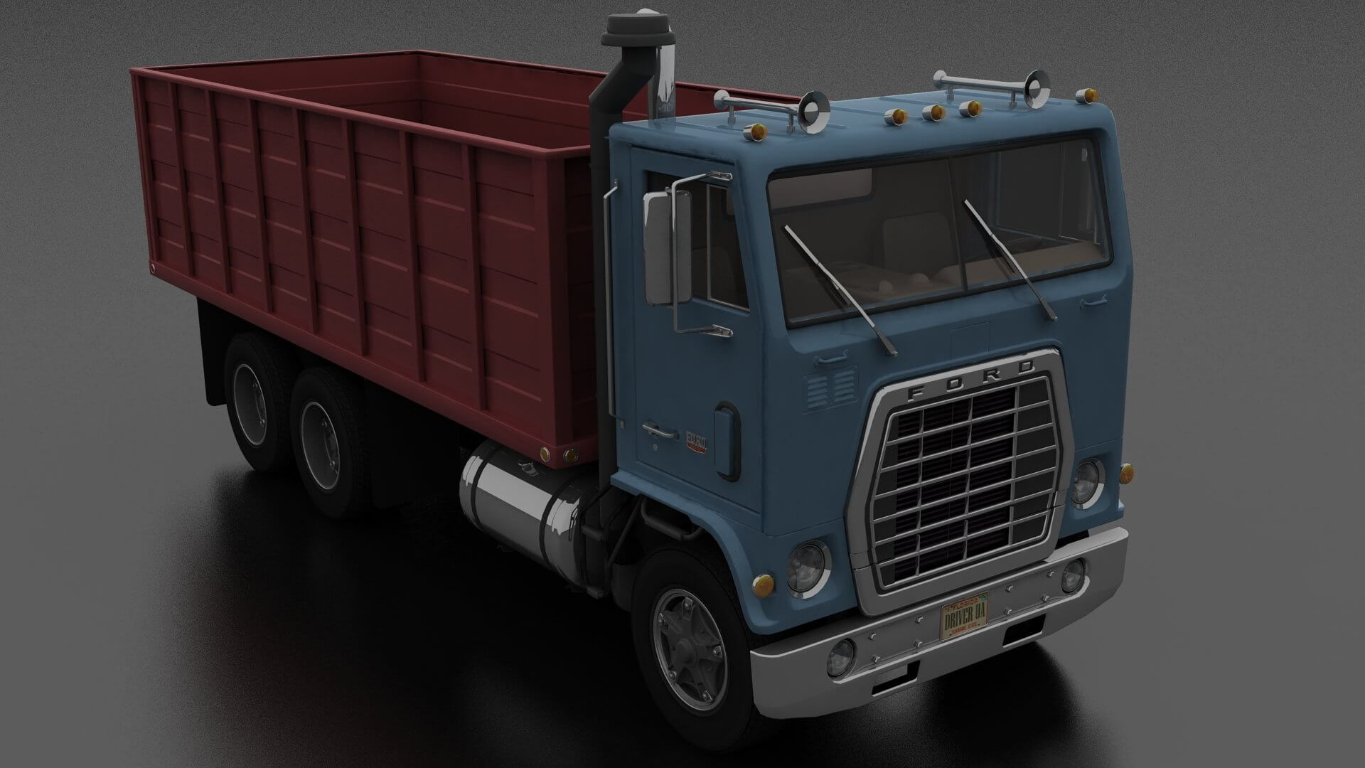 Ford WT-9000 Grain Truck 1974 3D Model by DriverUA