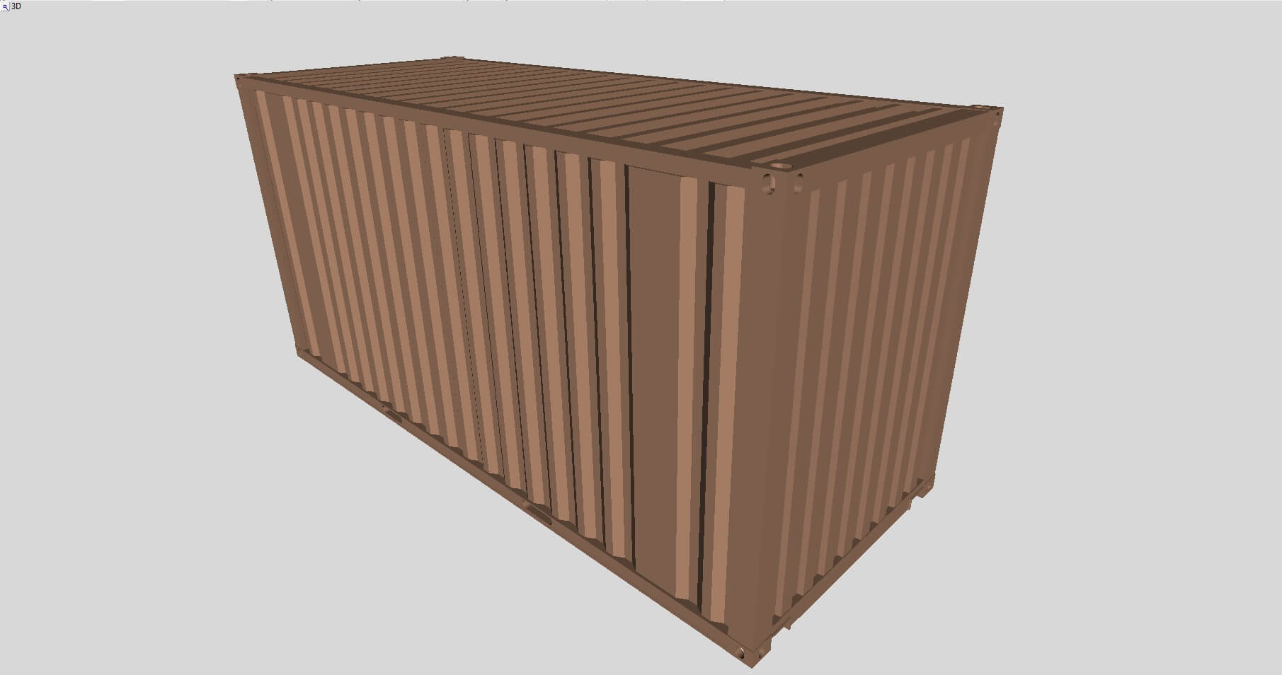 High Cube 20 Ft 6 Meters Shipping Container Printable Model by DriverUA