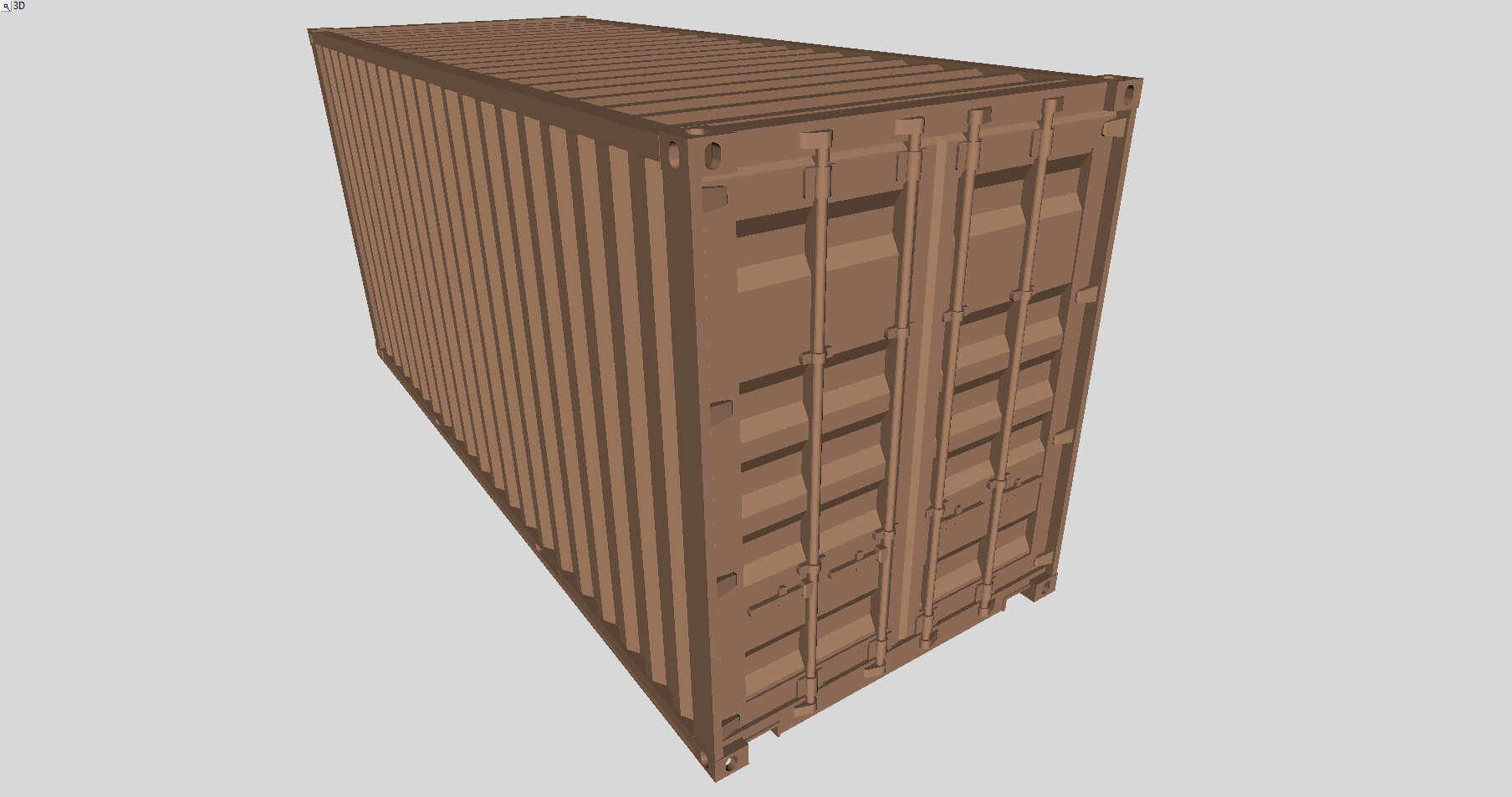 High Cube 20 Ft 6 Meters Shipping Container Printable Model by DriverUA