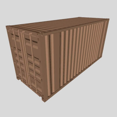High Cube 20 Ft 6 Meters Shipping Container Printable Model by DriverUA