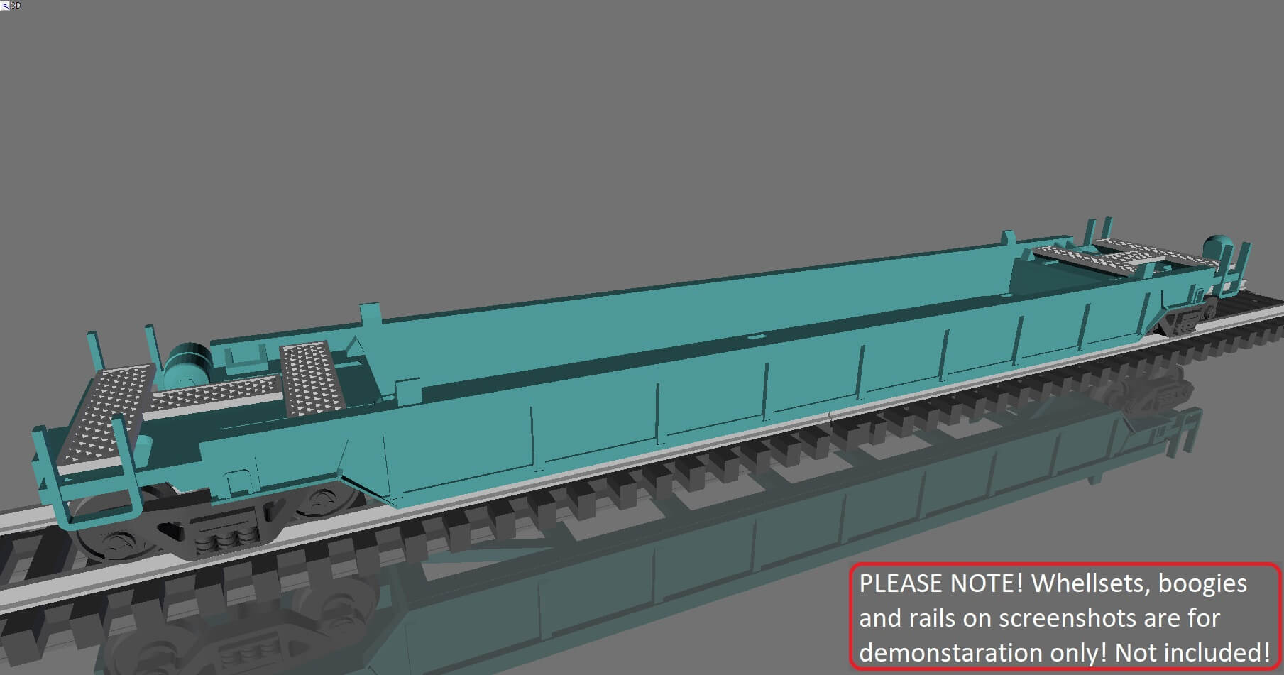 Printable Double Stack 40 Ft. Container Well Car in H0 Scale - 3D Model ...