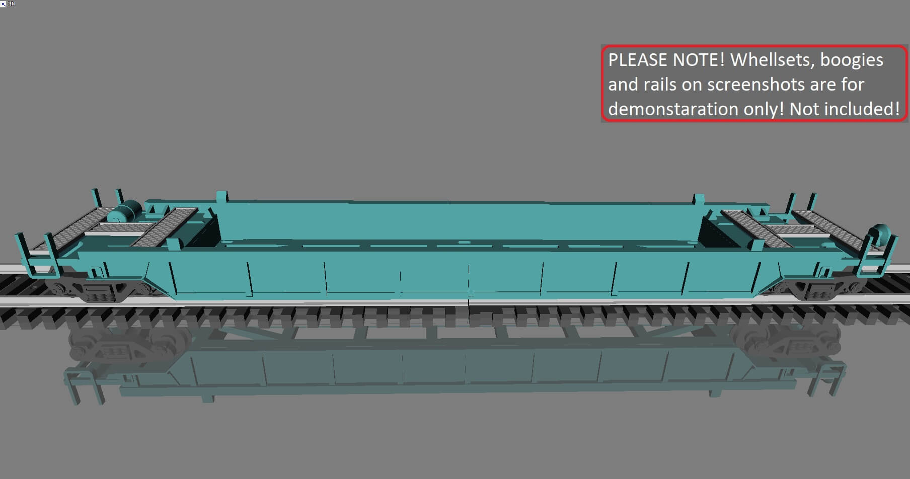 Printable Double Stack 40 Ft. Container Well Car in H0 Scale - 3D Model by DriverUA