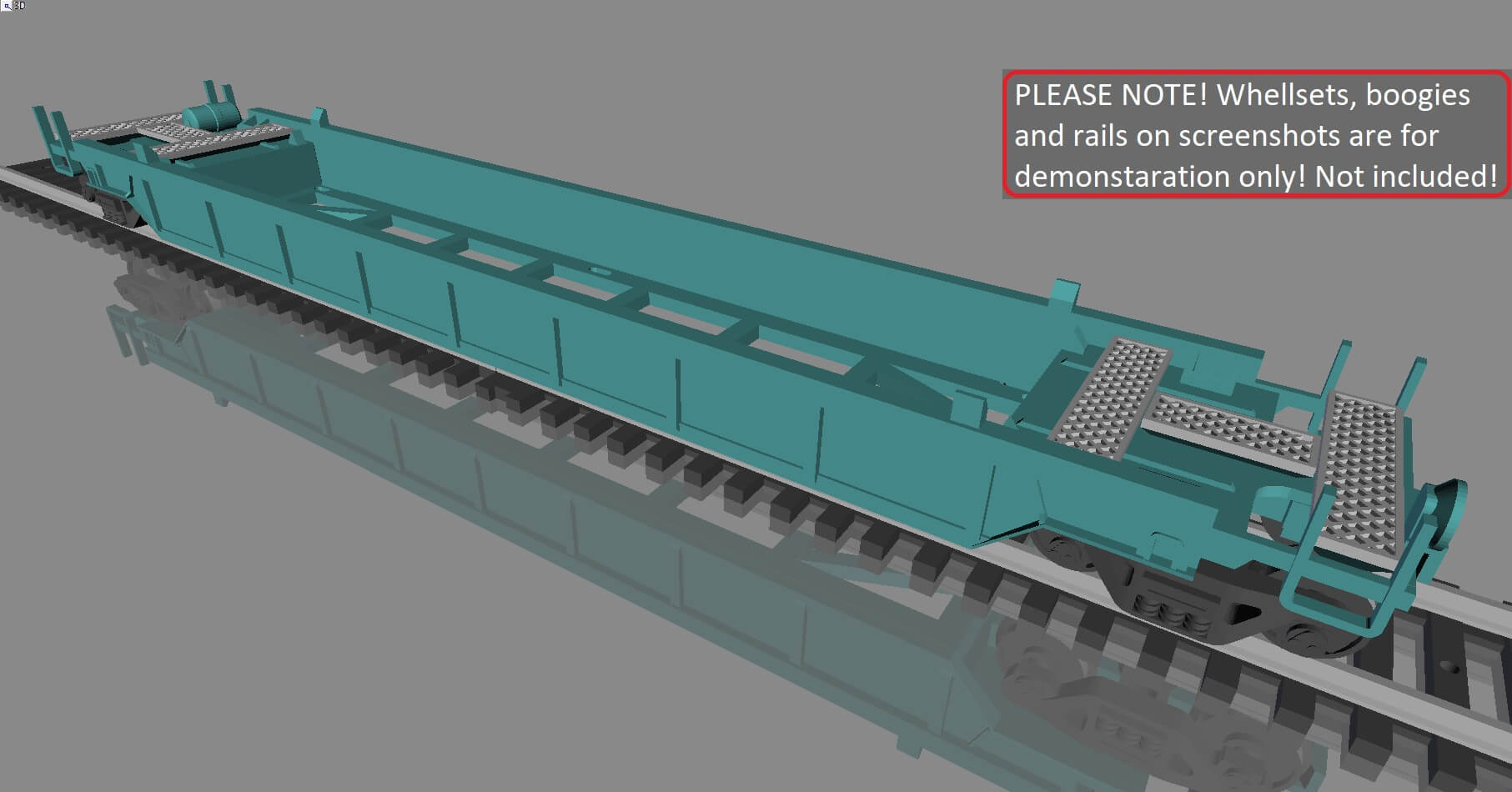 Printable Double Stack 40 Ft. Container Well Car in H0 Scale - 3D Model ...