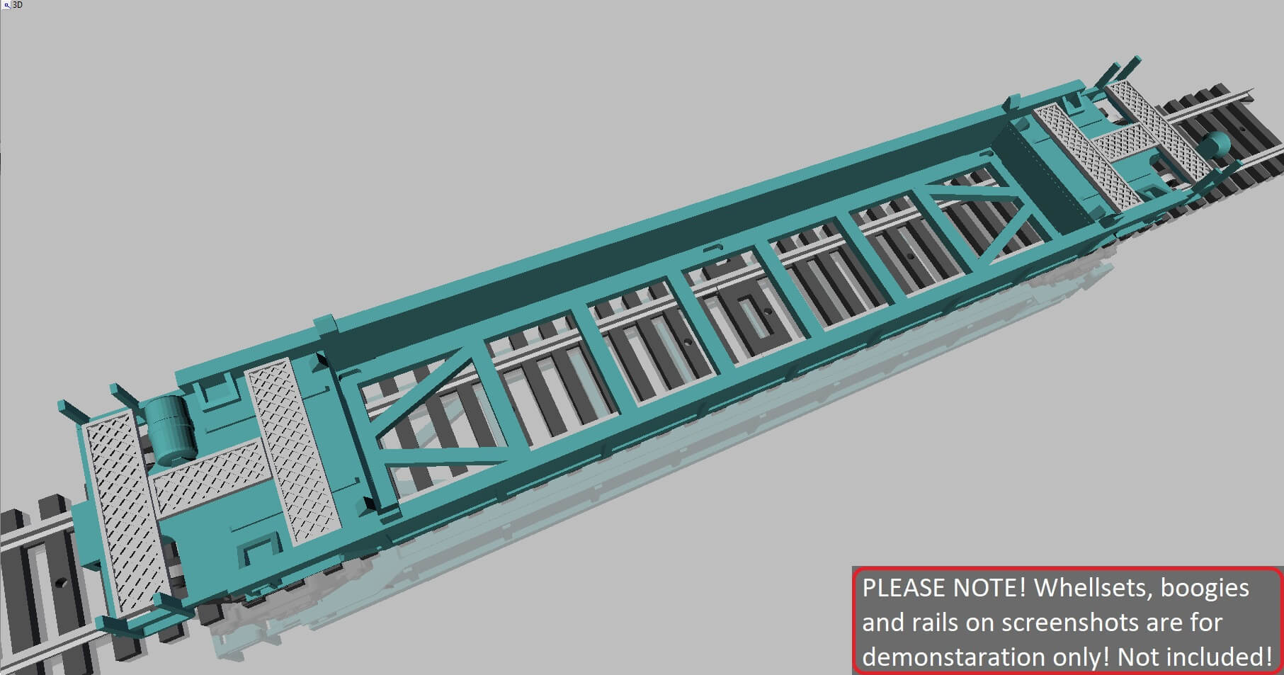 Printable Double Stack 40 Ft. Container Well Car in H0 Scale - 3D Model ...