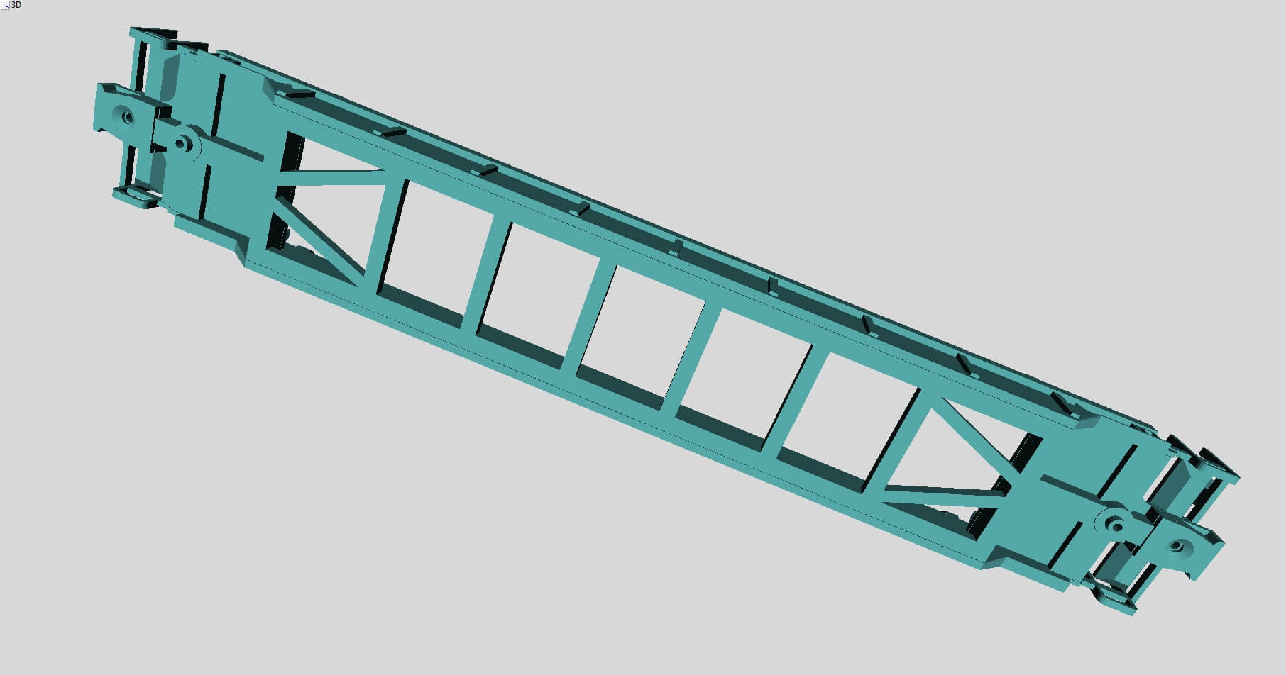 Printable Double Stack 40 Ft. Container Well Car in H0 Scale - 3D Model ...