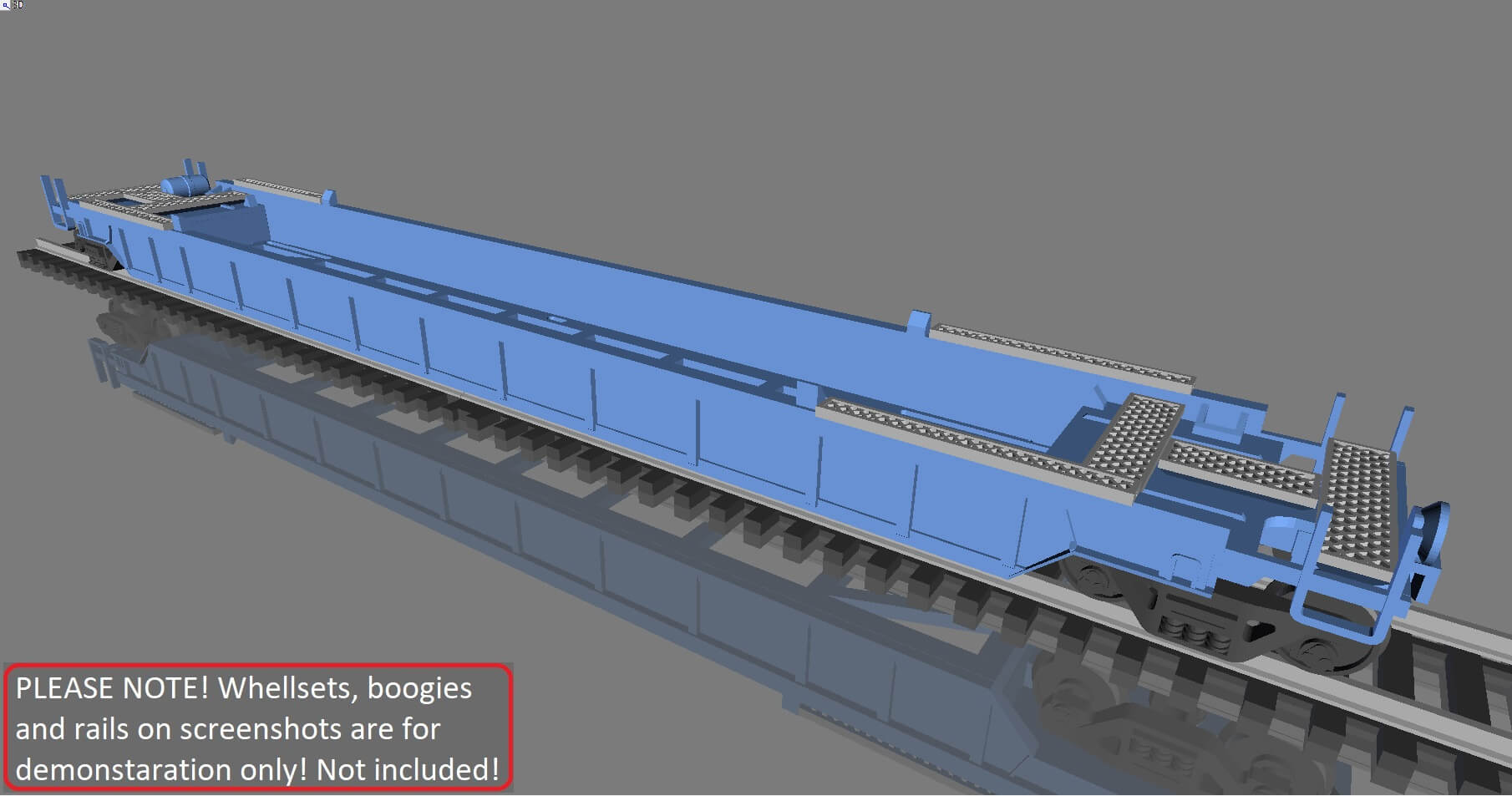 Printable Double Stack 53 Ft. Container Well Car in H0 Scale - 3D Model ...