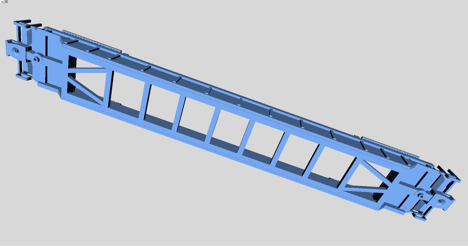Printable Double Stack 53 Ft. Container Well Car in H0 Scale - 3D Model ...