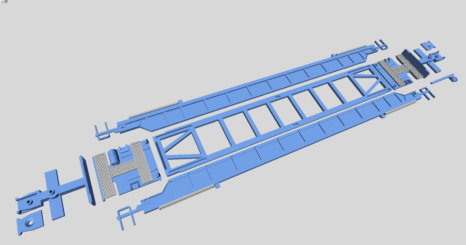Printable Double Stack 53 Ft. Container Well Car in H0 Scale - 3D Model ...