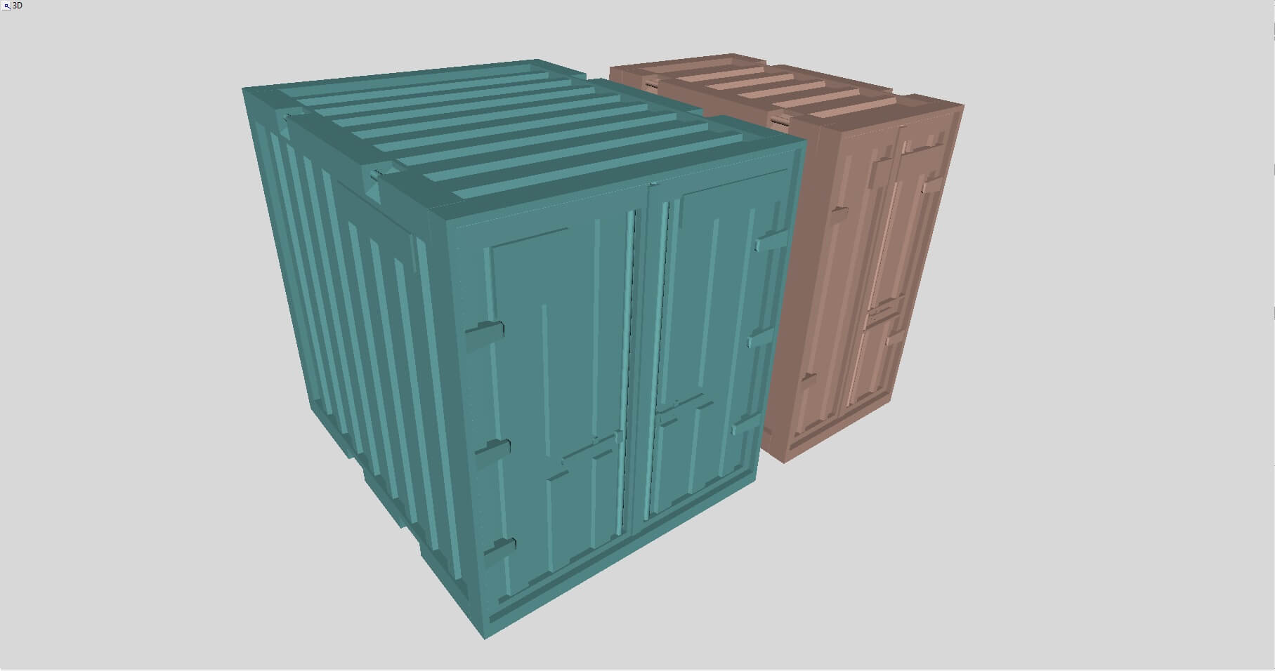 Printable Old Type USSR Standard 3 and 5 Ton Cargo Container - 3D Model ...