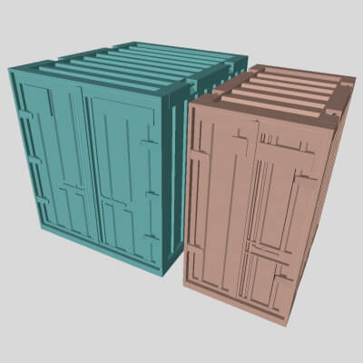Printable Old Type USSR Standard 3 and 5 Ton Cargo Container - 3D Model ...