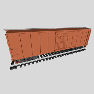 Printable Prr X29 Boxcar 1924 in H0 Scale - 3D Model by DriverUA