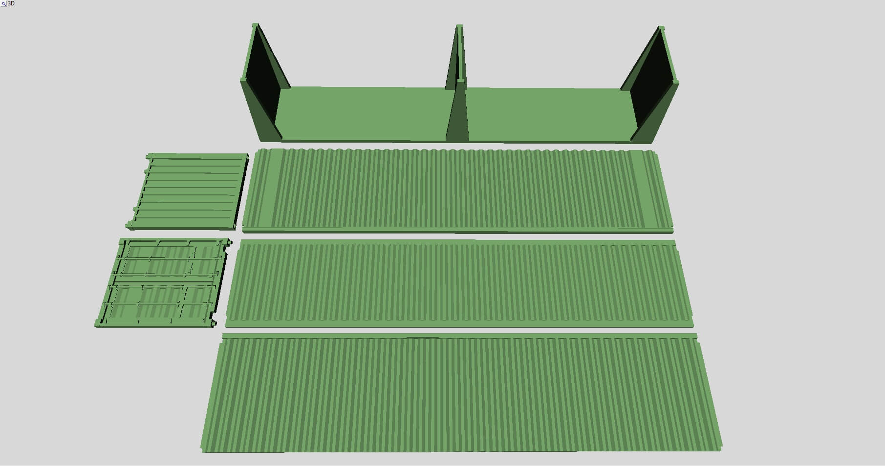 Printable Shipping Containers for H0 Scale Railroad - 3D Model by DriverUA
