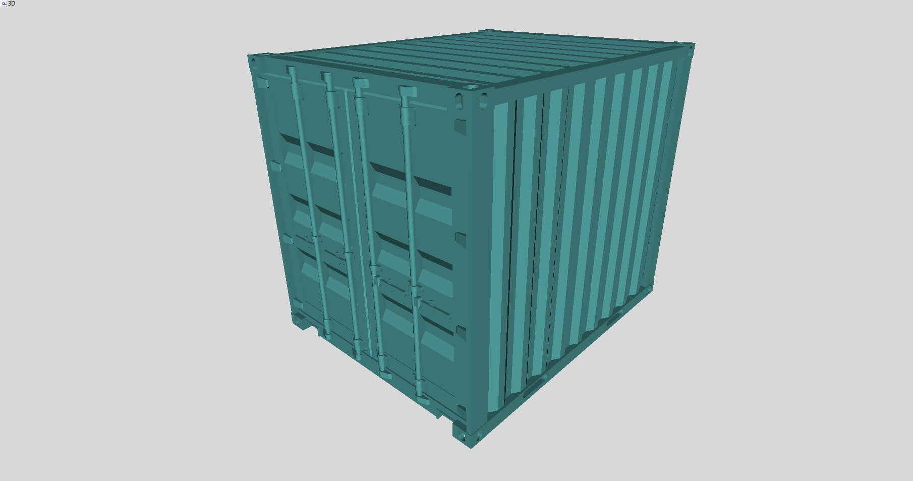 Standard 10 Ft 3 Meters Shipping Container Printable Model by DriverUA