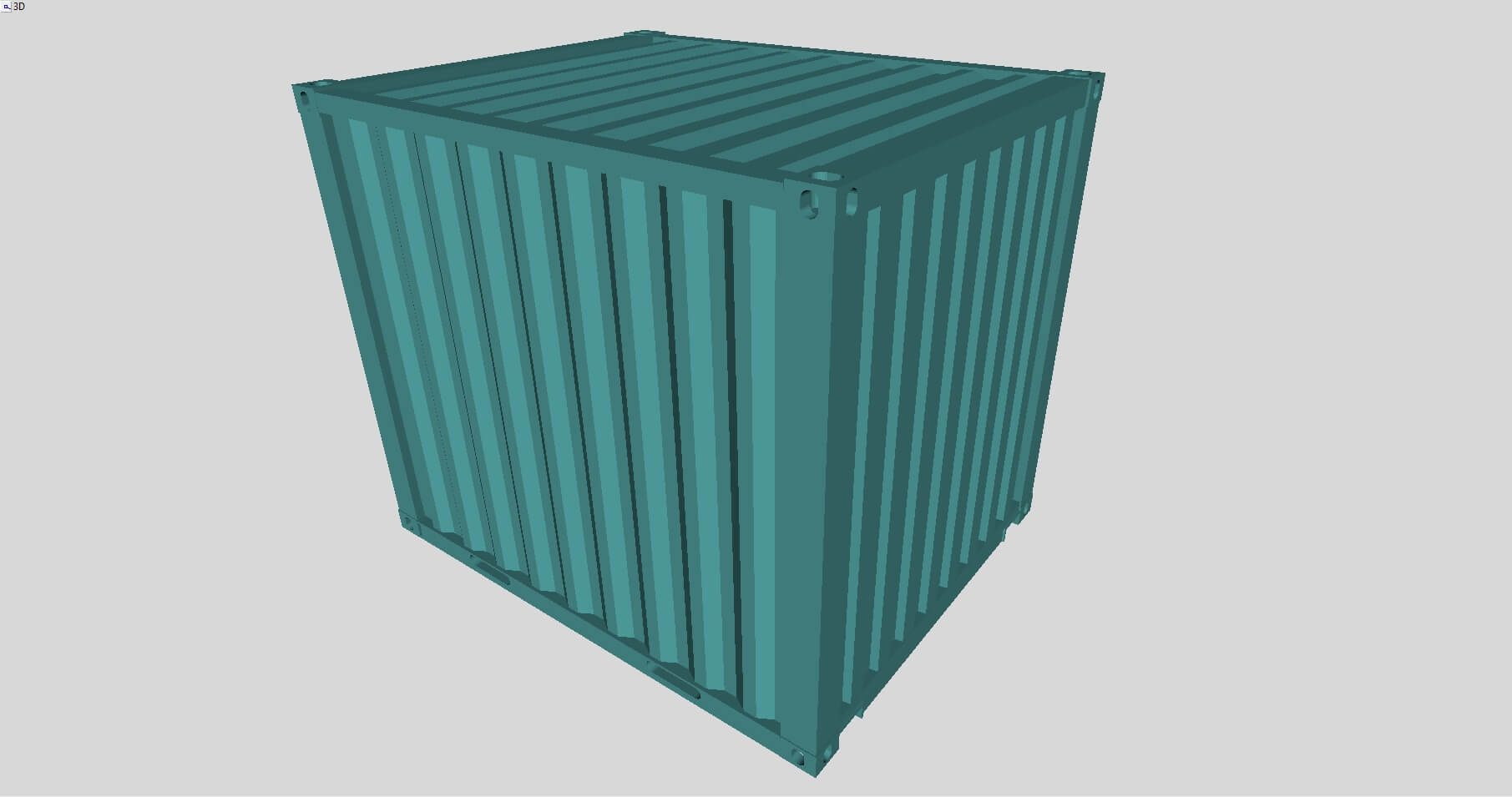 Standard 10 Ft 3 Meters Shipping Container Printable Model by DriverUA