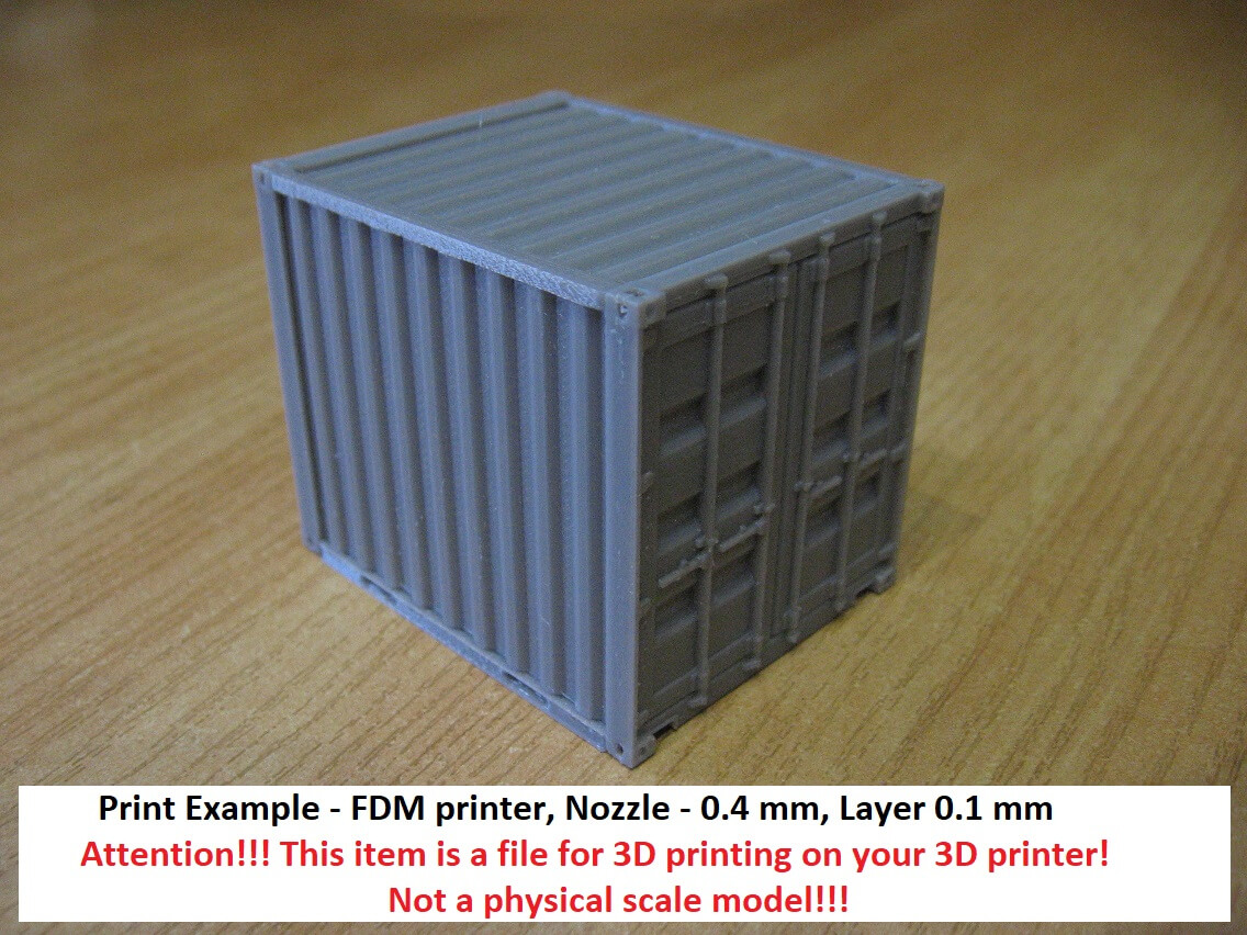Standard 10 Ft 3 Meters Shipping Container Printable Model by DriverUA