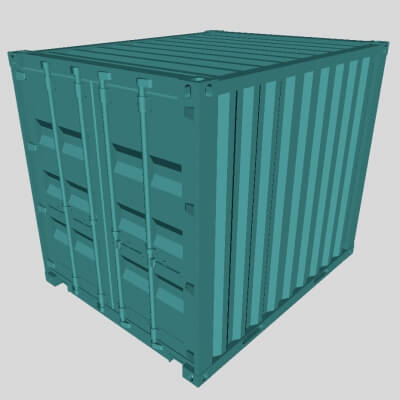 Standard 10 Ft 3 Meters Shipping Container Printable Model by DriverUA