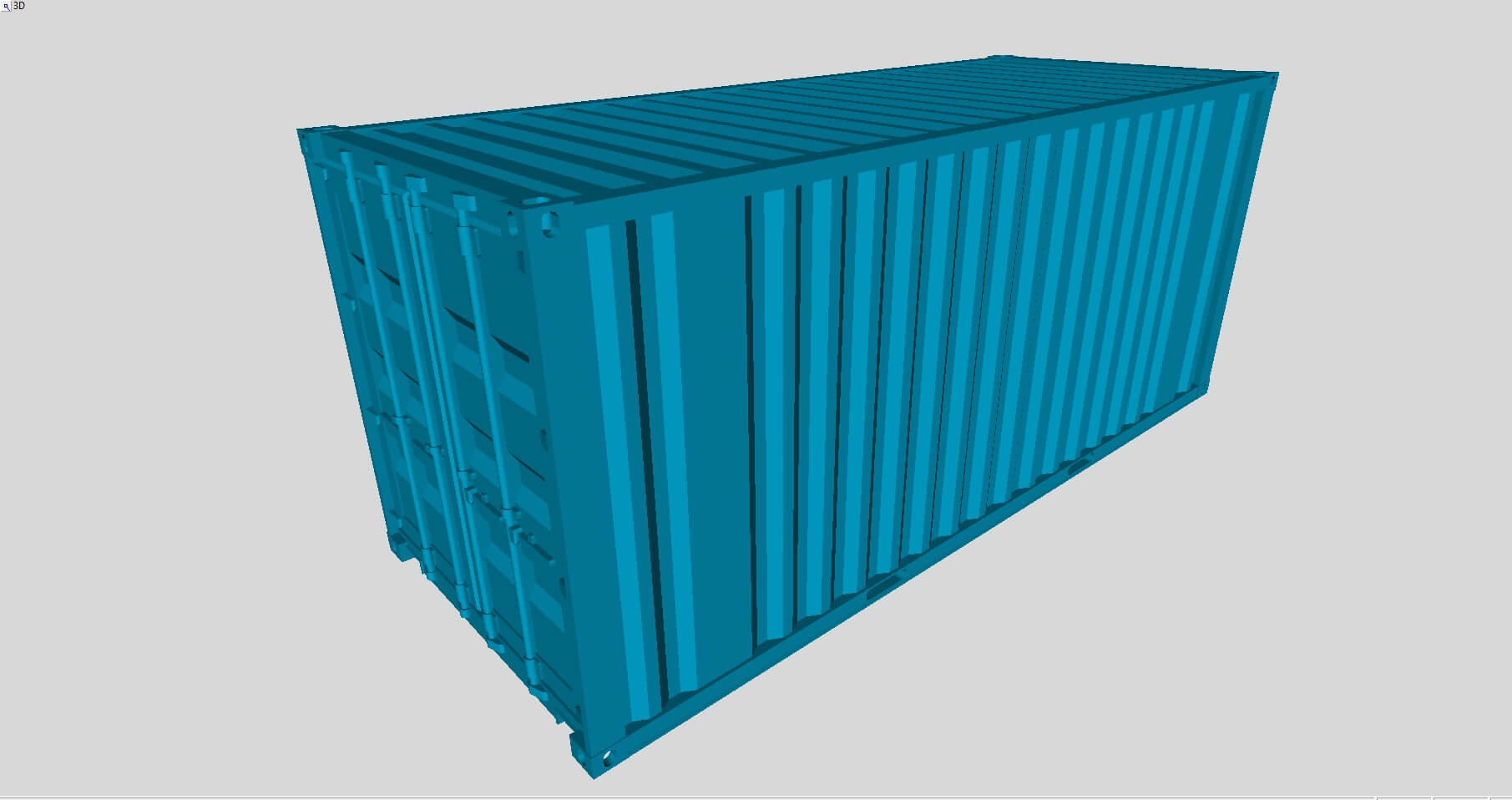 Standard 20 Ft 6 Meters Shipping Container Printable Model by DriverUA